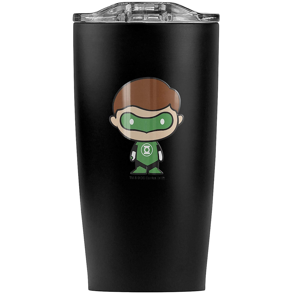 Justice League Green Lantern Chibi Character Stainless Steel Tumbler 20 oz Coffee Travel Mug/Cup, Vacuum Insulated & Double Wall with Leakproof Sliding Lid | Great for Hot Drinks and Cold Beverages