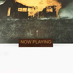 Now Playing Vinyl Record Stand | Vinyl Record Holder Display | Wood Records Storage Stands for Albums | Now Spinning Vinyl Accessories Rack