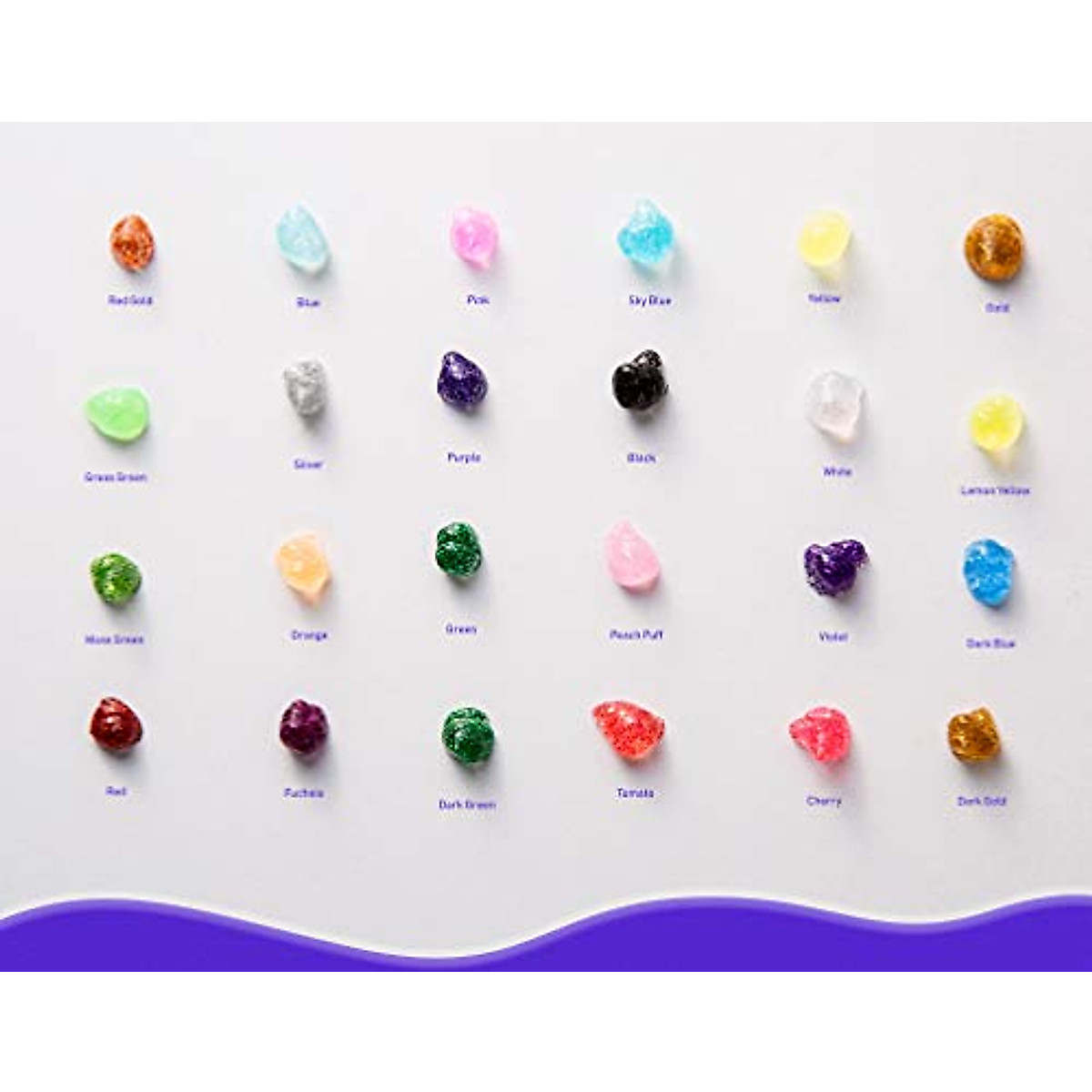 Glitter Glue (Value Pack - 24 Colors) | Washable Glittery Art Glue | Essential Slime Supplies for Slime Making and Arts & Crafts Projects | Non-Toxic & Safe for Kids