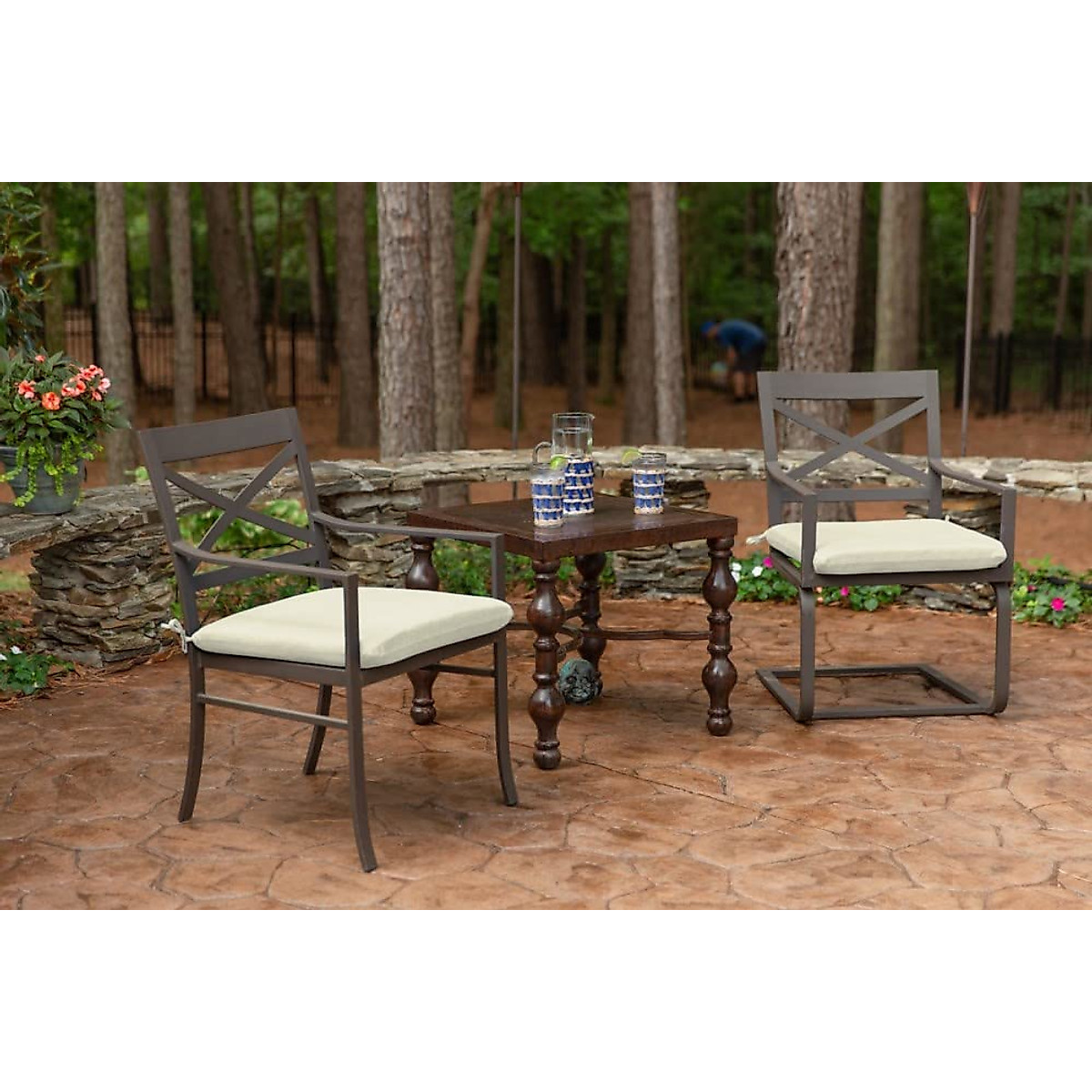 Naturesroom Sunbrella Patio Cushions - (2 Pack) - 18" W x 18" L x 2.5" T, Outdoor Chair Cushion with Comfort, Style & Durability Designed for Outdoor Living - Made in The USA