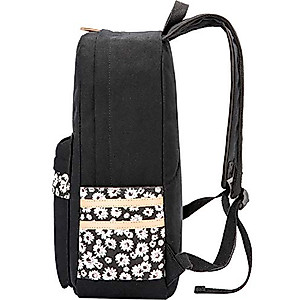 mygreen Casual Style Canvas Backpack/School Bag/Travel Daypack Black