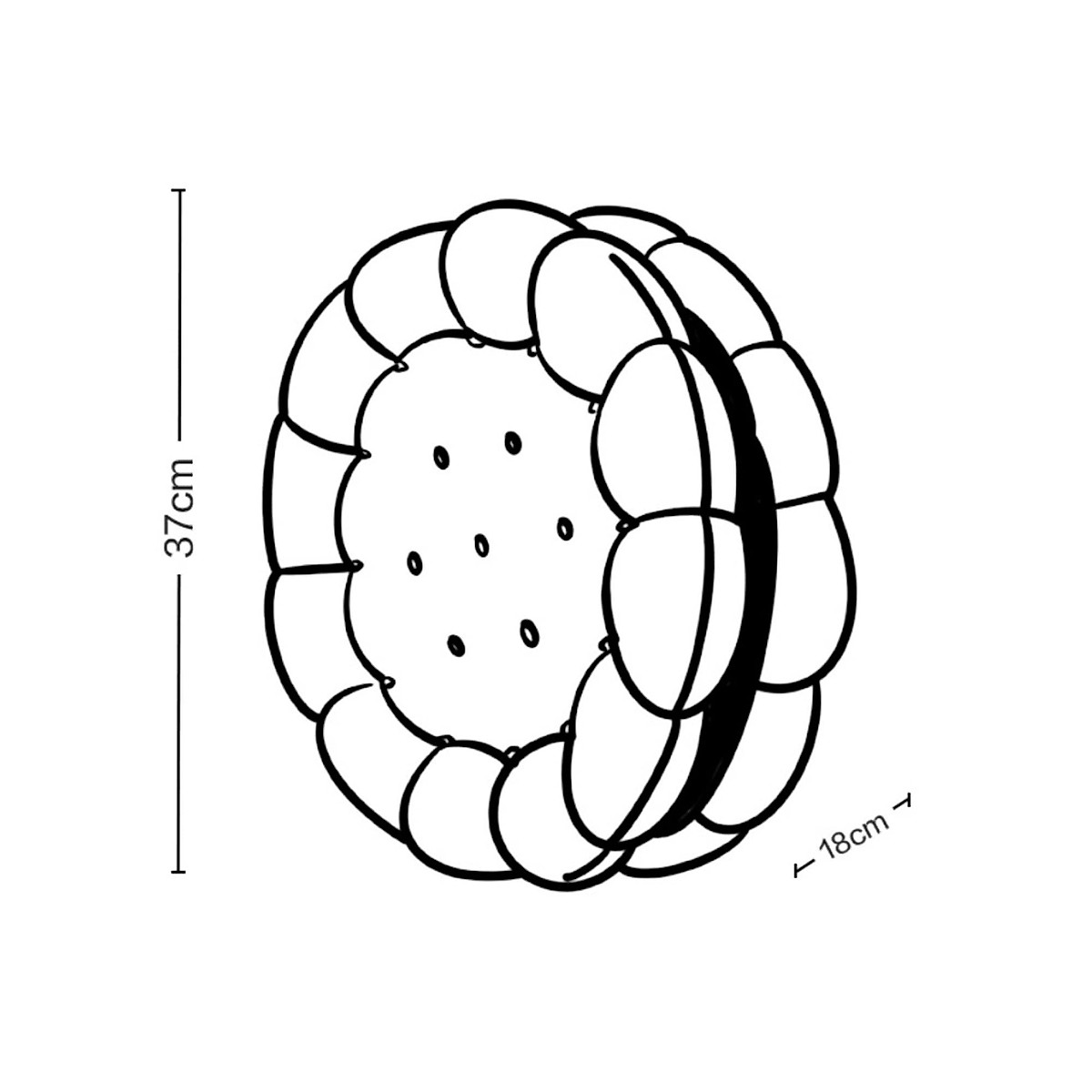 14'' Biscuit Shaped Seat Cushion Short Plush Pillow for Livingroom Decor Graduation Gift (Pink)