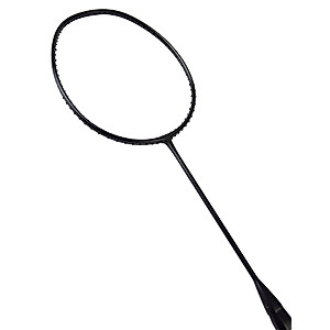LANGNING Ultralight Badminton Racket Set, 9U 62gram Tension Full Carbon Fiber Black Badminton Racquet(Air9U Plus) (62)