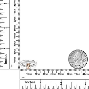 Gem Stone King 0.65 Ct Oval Peach Morganite 925 Sterling Silver Women's Ring (Size 5)