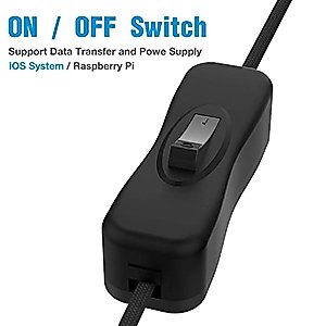 ANDTOBO USB Switch Extension Cable, Upgraded USB Extension Cord with On/Off Power Switch Cable for LED Strips, iOS System, etc- (2 Pack)