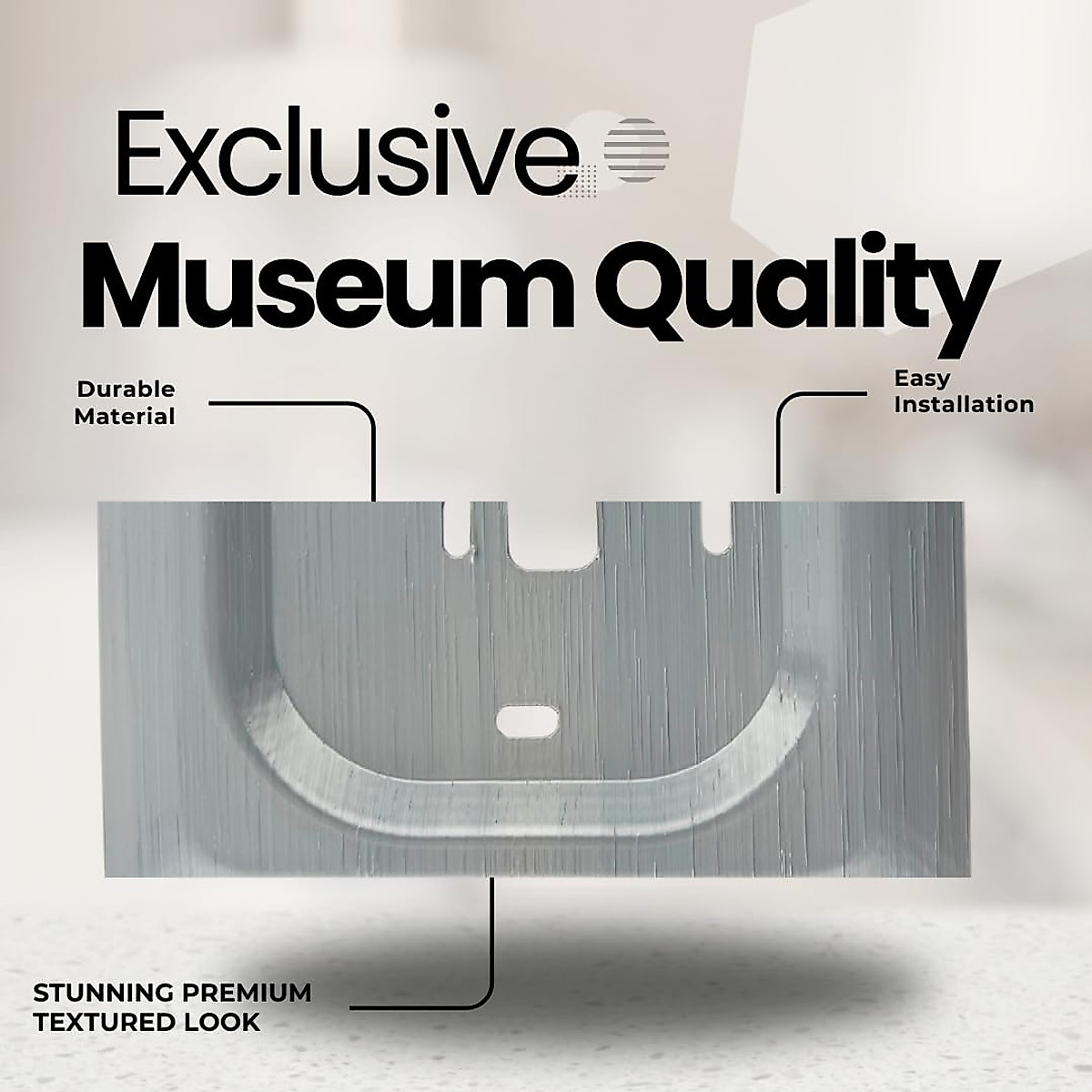 Silver Sheen Square Wall Plate for Ecobee Smart Thermostat Enhanced and Premium Cover Trim Backplate