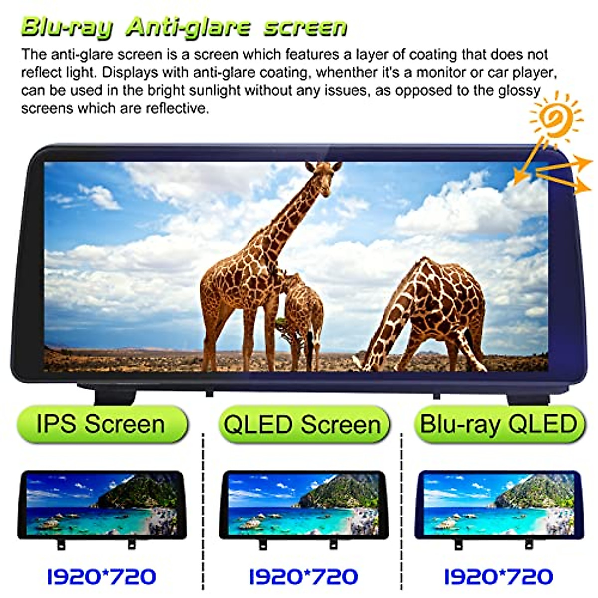 12.3 inch Car GPS Navigator Auto Stereo Blu-ray Touch Screen for BMW X5 X6 E70 E71 with iDrive System Retained CarPlay (Android 12 CIC System, Octa Core 6GB RAM 128GB ROM)