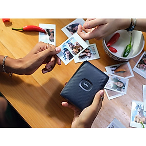 Fujifilm Instax Mini Link 2 Smartphone Instant Printer (Space Blue), Fuji Mini Film 20 Sheets, Protective Case, Accessory Bundle