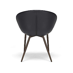 HON Basyx Monroe Upholstered Guest Chair, Black Bonded Leather