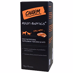 Charm Squeezable Paste Probiotic Vitamins Supplement for Cat & Dog- for Digestion, Diarrhea, Constipation Allergy, Hair Balls, Acts As Stool Softener- Suitable for Over 3 Mth Old Senior (Salmon)