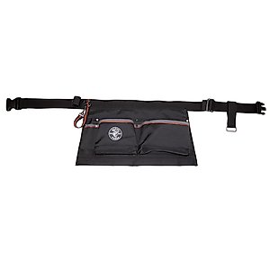 Klein Tools 5244 Tool Apron, Tape Thong and Four Reinforced Pockets for Hand Tools, Waist Size 32 to 53-Inch
