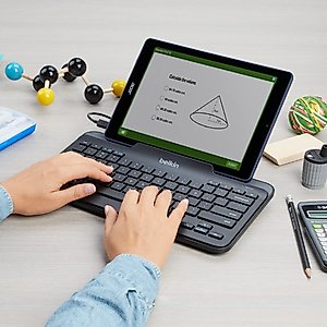 Belkin Wired Keyboard Stand For Chrome OS - Tablet Stand for Acer Chromebook Tab 10 - Works With Chrome OS Devices With USB C - Wired Keyboard Stand w/ Full Size Keycaps - Keyboard Tray - Black