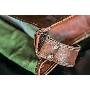 Leather Satchel Chic Crossbody Shoulder Sleek Sling Bag Genuine Leather iPad/Tablet Vintage Tan Brown 9 inch Messenger Bag For 9 inch iPad Pro for Women Men Gift by Cureo