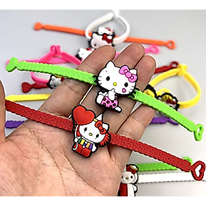 HUANGQH 15 Pack Rubber Bracelets Wristband Bracelets for Birthday Party Supplies Favors Prize Rewards