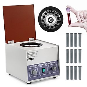 CGOLDENWALL 80-2 Electric Lab Centrifuge 4000RPM 12x20mL/15mL/10mL/7mL Desktop Centrifuge Machine Timer 0-120min Medical Laboratory Practice Low Speed Centrifugal Force 2325xg Voltage 110V