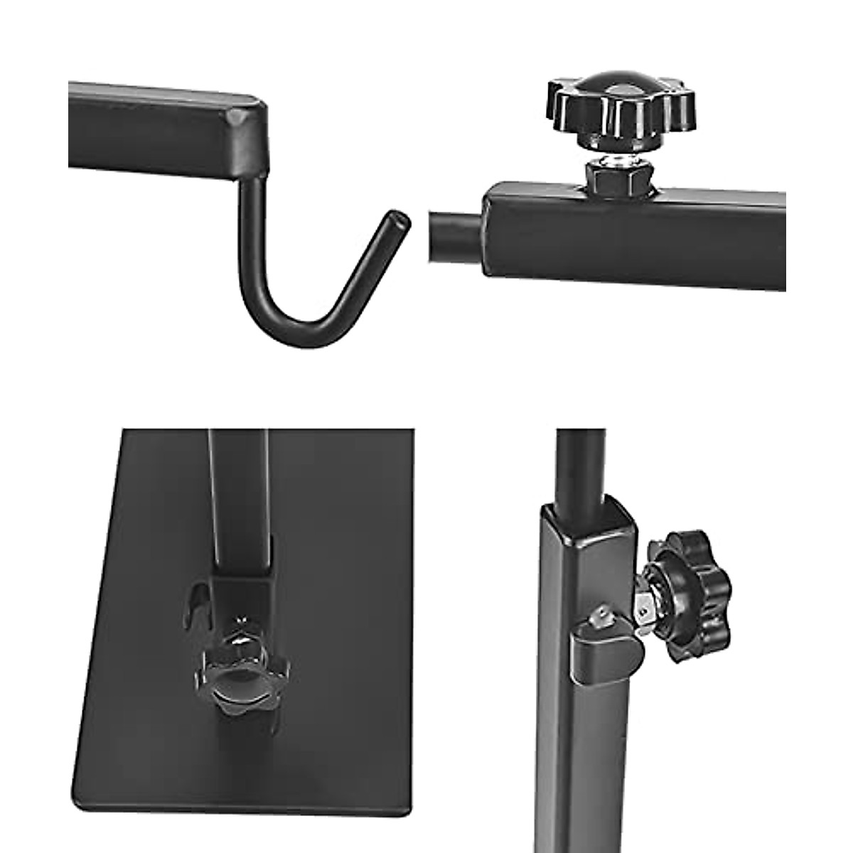 Adjustable Reptile Heat Lamp Stand for Terrarium Metal Light Stand 15 to 37.4 Inch Floor Lamp Holder Heating Light Bracket Light Hanger for Fixing Porcelain, Deep Dome or Wire Clamp Lamp Fixtures