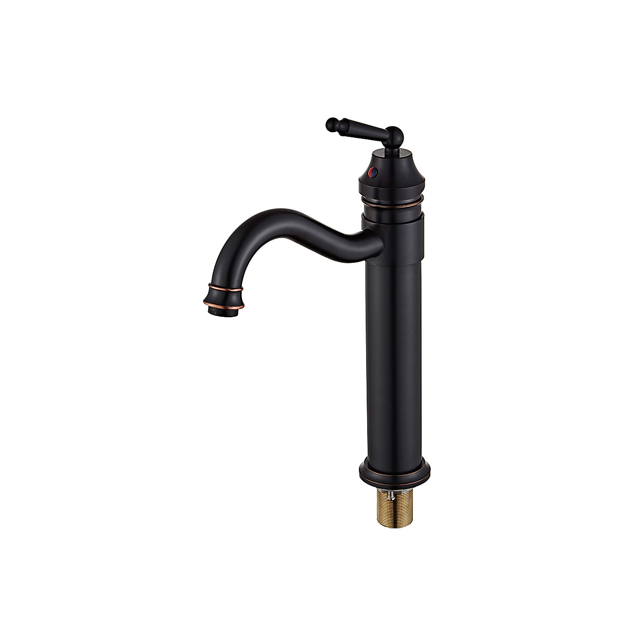 DeerValley DV-1J82813 Oil Rubbed Bronze Bathroom Sink Faucet Single Handle 360° Swivel Vessel Sink Faucet,Single Handle one Hole Bathroom Faucet Vanity Basin Mixer Tap