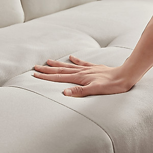 67" Modern Linen Upholstered Futon Sofa Convertible Sleeper Couch Bed Daybed Loveseat,Folding Recliner with 2 Cup Holders,Metal Legs,Removable Soft Pillow-Top Armrest for Living Room Compact Space