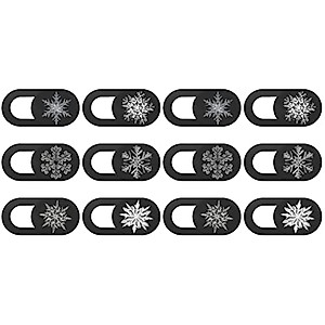 SOLUSTRE Computer Camera Computer Stickers 12pcs Phone Computer Privacy Tablet Black Blocker Laptop Webcam Camera for Slide Snowflake Cover Computer Camera Computer Stickers