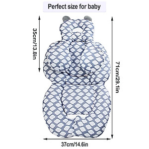 vocheer Head and Body Support Pillow with Neck Support for Baby Car Seat and Strollers, Cloud