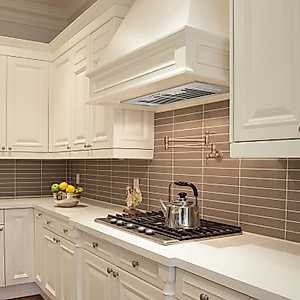 Range Hood Insert/Built-in 30 inch, Ultra Quiet Powerful Vent Hood with LED Lights, 3 Speeds 600 CFM, Stainless Steel - Akicon