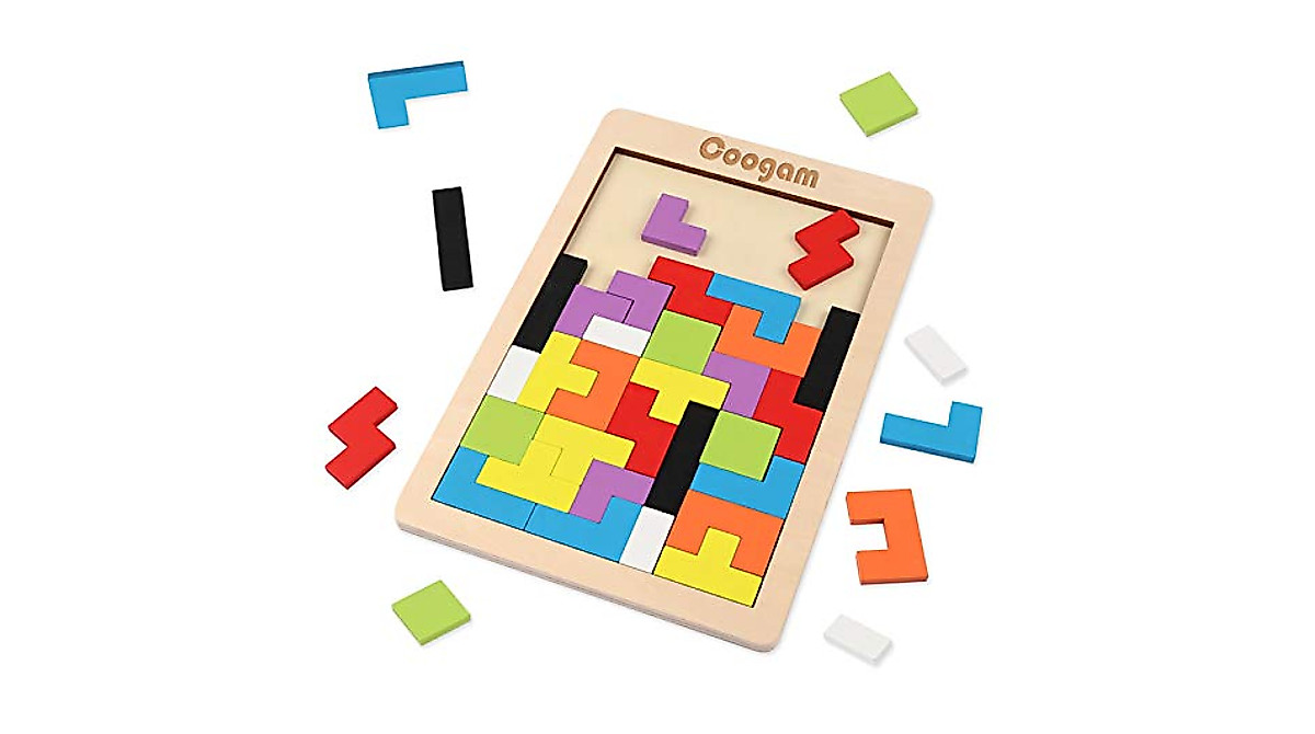 Coogam Wooden Puzzle - Fun STEM Brain Teaser for Kids