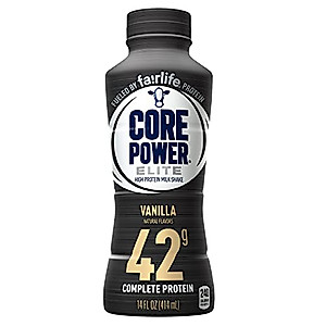 Core Power Elite High Protein Shake (42g), 3 Flavor Variety, Ready To Drink for Workout Recovery, 14 Fl Oz Bottles (Pack of 12)