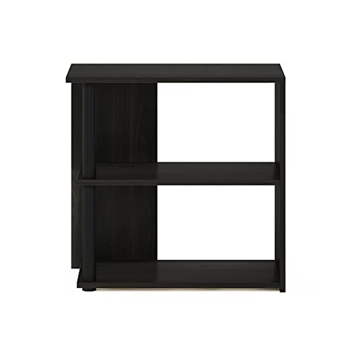 Furinno Romain 2-Tier End Table, Espresso/Black