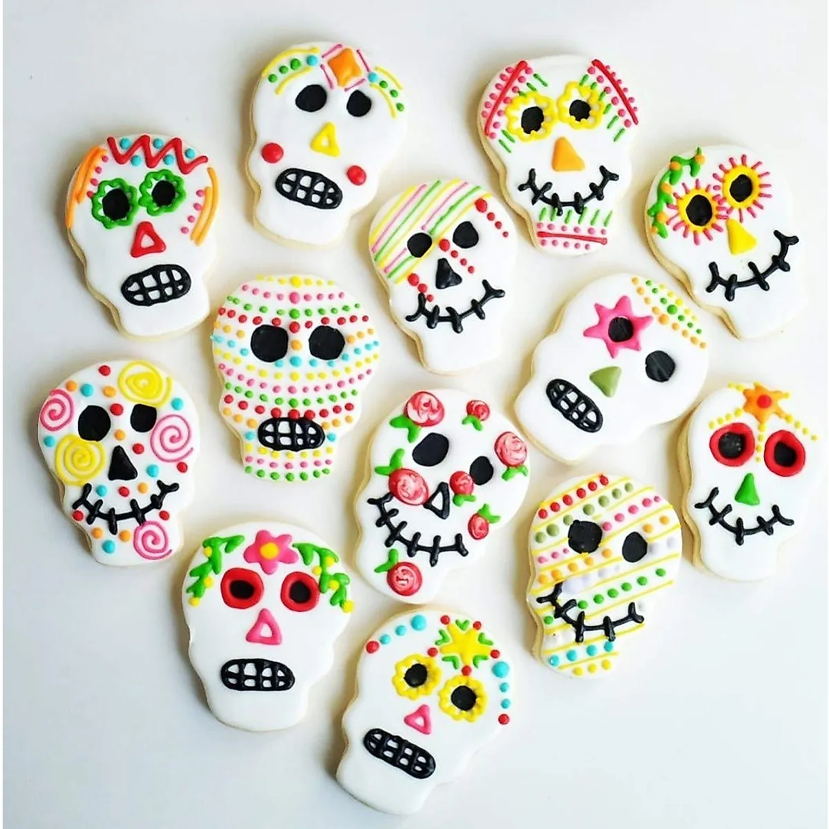 Skull Cookie Cutter Halloween Day of the Dead Día de Los Muertos Sugar Skull, 3.5" Made in USA by Ann Clark