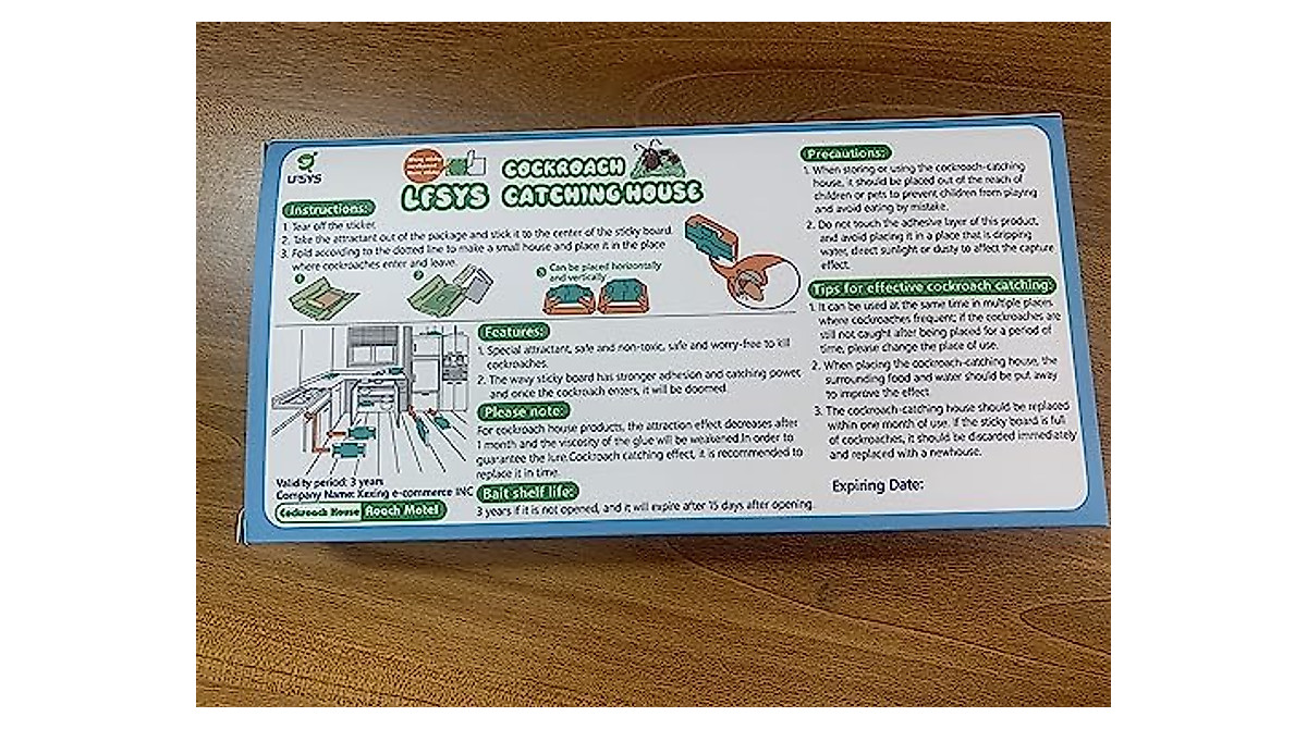 Effective 10-Pack Roach Traps for Indoor Infestation