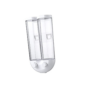 CIYODO 1pc Mounted Wall- Sugar Grain Household Capacity Kitchen Dry Rise Tea Flour Dispenser Storage Home Containers Double Seasoning Container Canister Restaurant Countertop Food