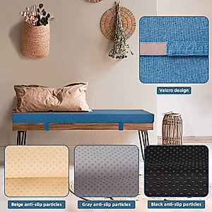 ROFIEJOX Custom Bench Cushion -Custom Size/Shape/Color/Fabric Style/Piping for Outdoor/Indoor Furniture, Waterproof Outdoor Bench Cushions with, Durable 70D High-Density Resilience Sponge