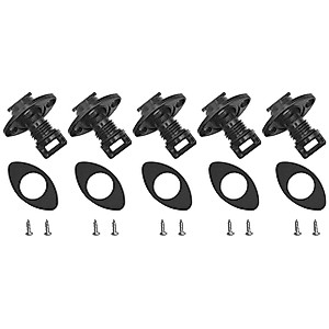 METER STAR 5pcs Universal Drain Plug Kit,Kayak Drain Plug Kit Thread Bung for Kayak Canoe Boat Set of 5 Drain Plug with 5 Rubber Gasket and 10 Screws