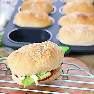 Silicone Baguette pan Mini Baguette Baking Tray, Bread Crisping Tray Hot Dog Molds, Non-stick Perforated French Bread Loaf Baking Mould, Toast Cooking Bakers Roll Pan Sandwich Mold (Grey)