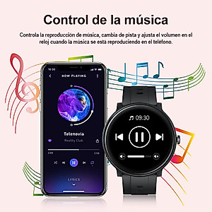 FITUP for Men Women V15S Smart Watch, 1.28 Inch, Round Large Screen, Heart Rate, Blood Oxygen, Sleep Monitoring, SmartWatches Supports 20 Sports Modes, Fitness Tracker(Black)