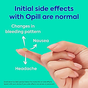 Opill, Daily Oral Birth Control Pills, Over-The-Counter Progestin-Only Contraceptive, FDA-Approved & Estrogen-Free, 28 Count