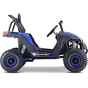 MotoTec Raider Kids UTV 48v 1200w Full Suspension Blue, Large