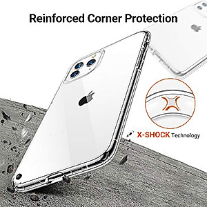 TORRAS Crystal Clear Compatible for iPhone 11 Pro Case, [Non-Yellowing] Shockproof Protective Soft Slim Thin Cover for iPhone 11 Pro Case 5.8" (Crystal Clear)