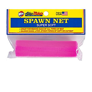 Atlas Mike's Fishing Super Soft Spawn Net (4" X 4" Squares, Pink)