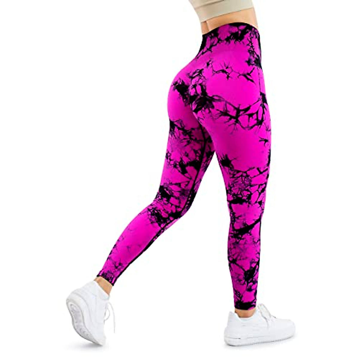 A AGROSTE Women Scrunch Butt Lifting Leggings High Waisted Workout Gym Yoga Pants Seamless Compression Booty Tights