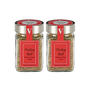 Turkey Rub- Two 4.2 oz. Jars - Seasons turkey, stuffing, and gravy.