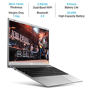 Coolby 2023 Windows 11 Laptop, 15.6 inch 1920x1080 IPS Display, 12GB DDR4 RAM / 256GB SSD Laptop Computers, Intel J4125 Quad-Core Processor Notebook PC, Support 2.4G/5G Hz WiFi, BT, Full Size Keyboard