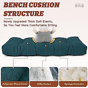 Focuprodu Bench Cushions. Non-Slip Pile Bench Cushion for Indoor and Outdoor in Multiple Scenarios.36x14 Inch Bench Cushion Ideal Cushion for Benches, Sofas and Raised Windows. (36x14x4, Ink Black)