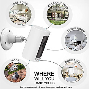 3 Pack Adhesive Wall Mount Compatible with Stick Up Cam/Indoor Cam/Battery Cam,Ceiling Mounting Kit for Plug-in HD Security Camera Mount 2 Ways Installation VHB Stick On or Screws