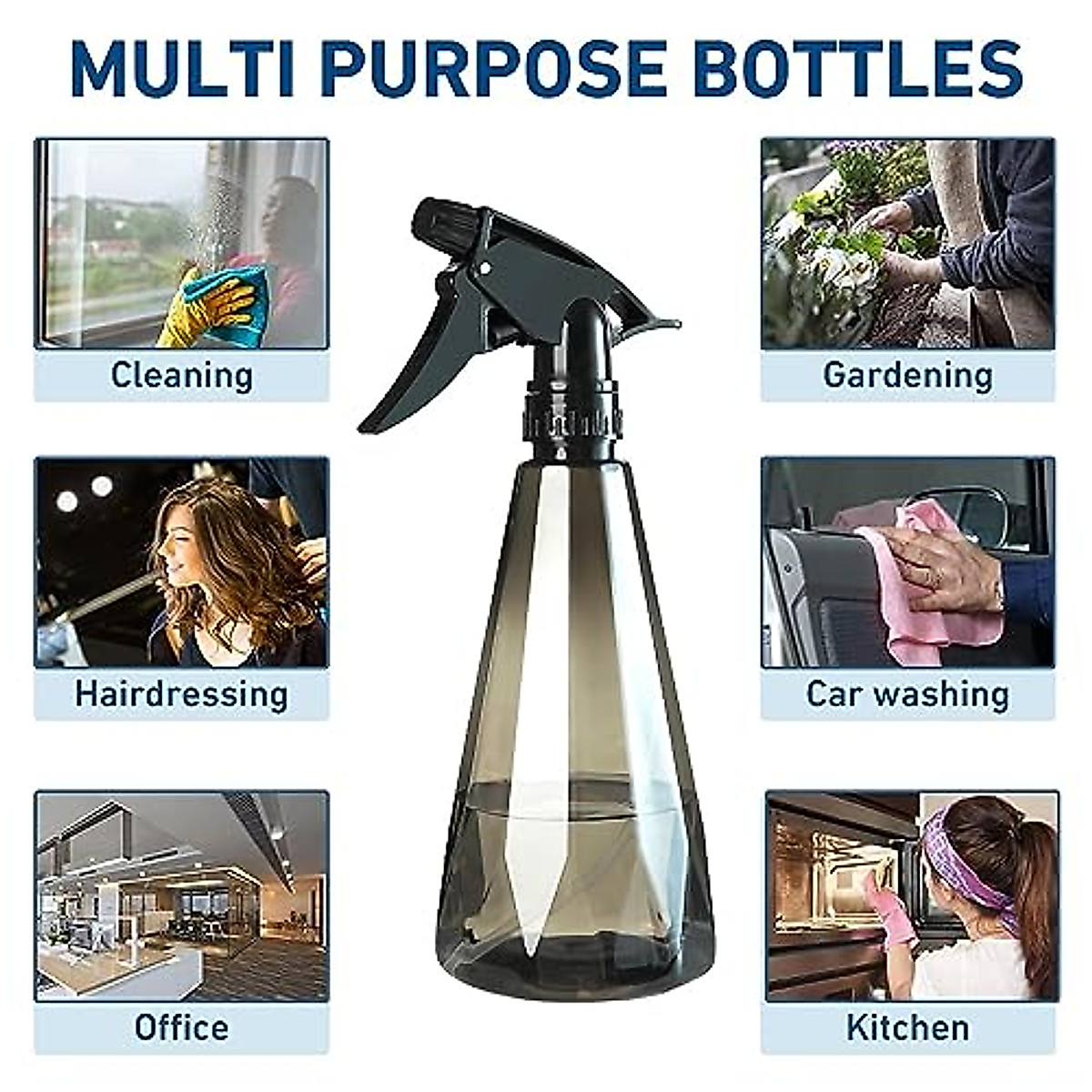 NAGRIS Empty Bottle 17Oz Plant Flower Watering Cans Manual Water Pot Household Garden Watering Tools Refillable Sprayer Atomizer