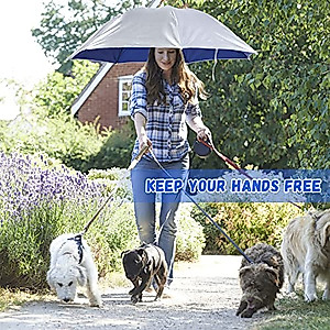Sanwuta 5 Pcs Fishing Umbrella Hat 37 Inches Large Head Umbrella Folding Hands Free Umbrella Adjustable Elastic Wearable Umbrella for Fishing Camping Gardening Outdoor Golf