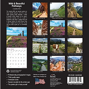 MICASA National Parks 2023 Hangable Monthly Wall Calendar | 12" x 24" Open | Thick & Sturdy Paper | Giftable | Explore Our Protected Lands