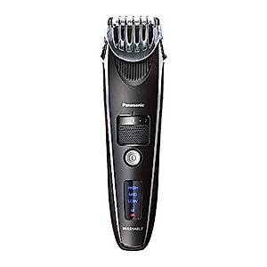 Panasonic Beard Trimmer for Men Cordless Precision Power, Hair Clipper with Comb Attachment and 19 Adjustable Settings, Washable, ER-SB40-K, 0.5-10mm lengths, 1 Pack