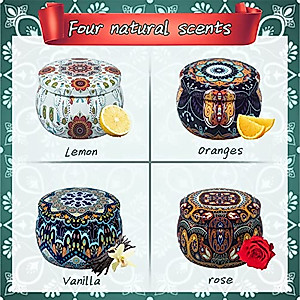 Candles for Home Scented, 4.4 oz 4 Pack Long Lasting Burn, Premium Body Relax & Stress Relief Candles,Ideal Gifts for Birthday, Christmas, Thanksgiving, Mother's Day