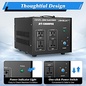 ST-10000 Voltage Converter Transformer Power Step Up/Down 110V to/from 220V Home Commercial Voltage Converter